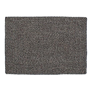 Super Area Rugs Tucson Indoor Outdoor Gray Braided Rug - Washable - Easy Care - Kid & Pet Friendly Rug Gray Mix 4' X 6' Rectangle