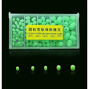 BLUERICE 100pcs Luminous Fishing Beads, Soft Plastic Fishing Bait Eggs Fishing Tackle Tools Fishing Luminous Balls for Saltwater Freshwater