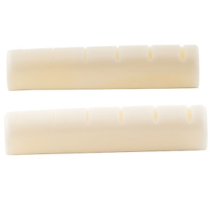Musiclily Pro 44mm Standard LP style Flat Bottom Bone Nut Compatible with USA Les Paul Electric Guitar, 44.07x4.98x9.30mm (2 Pieces)