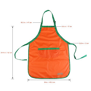 UEETEK Children Kids Waterproof Art Craft Smock Apron for DIY Painting Drawing with Sleevelet(Orange)