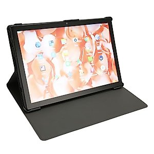 DAUZ 5G WiFi Tablet, 100-240V 8GB 256GB 10.1 Inch Tablet Black for Office for Android 12 (US Plug)