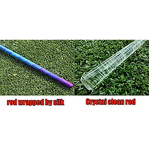 Winged Sirenny Silk Throw Streamer 98" (250cm), Church Worship Praise Prophetic Dance Banner with Rod, Flowing Rhythmic Playsilk (Rainbow 2)