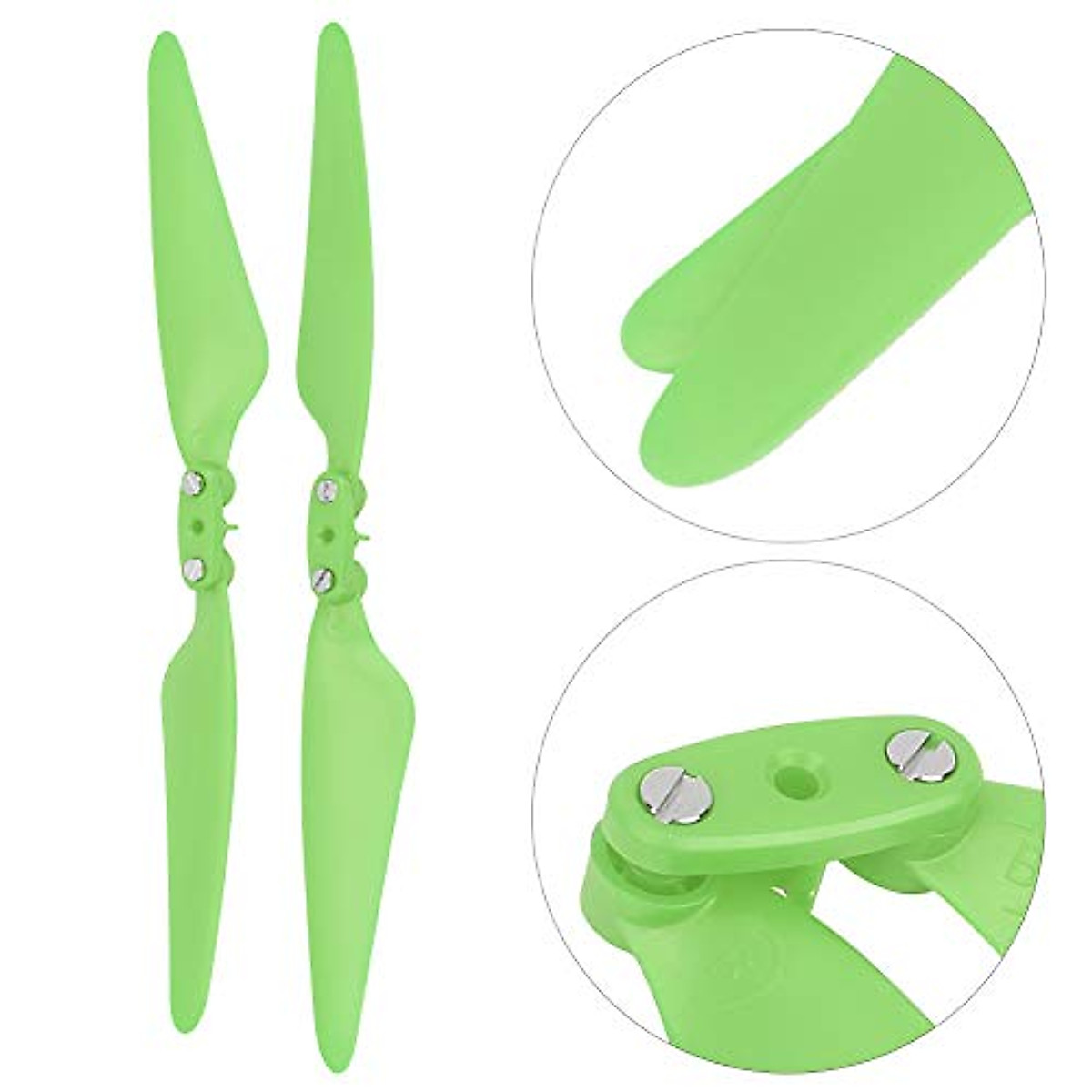RC Drone Propeller, Flexible 2 Pair Bright Color Practical RC Propeller for Hubsan(Green)