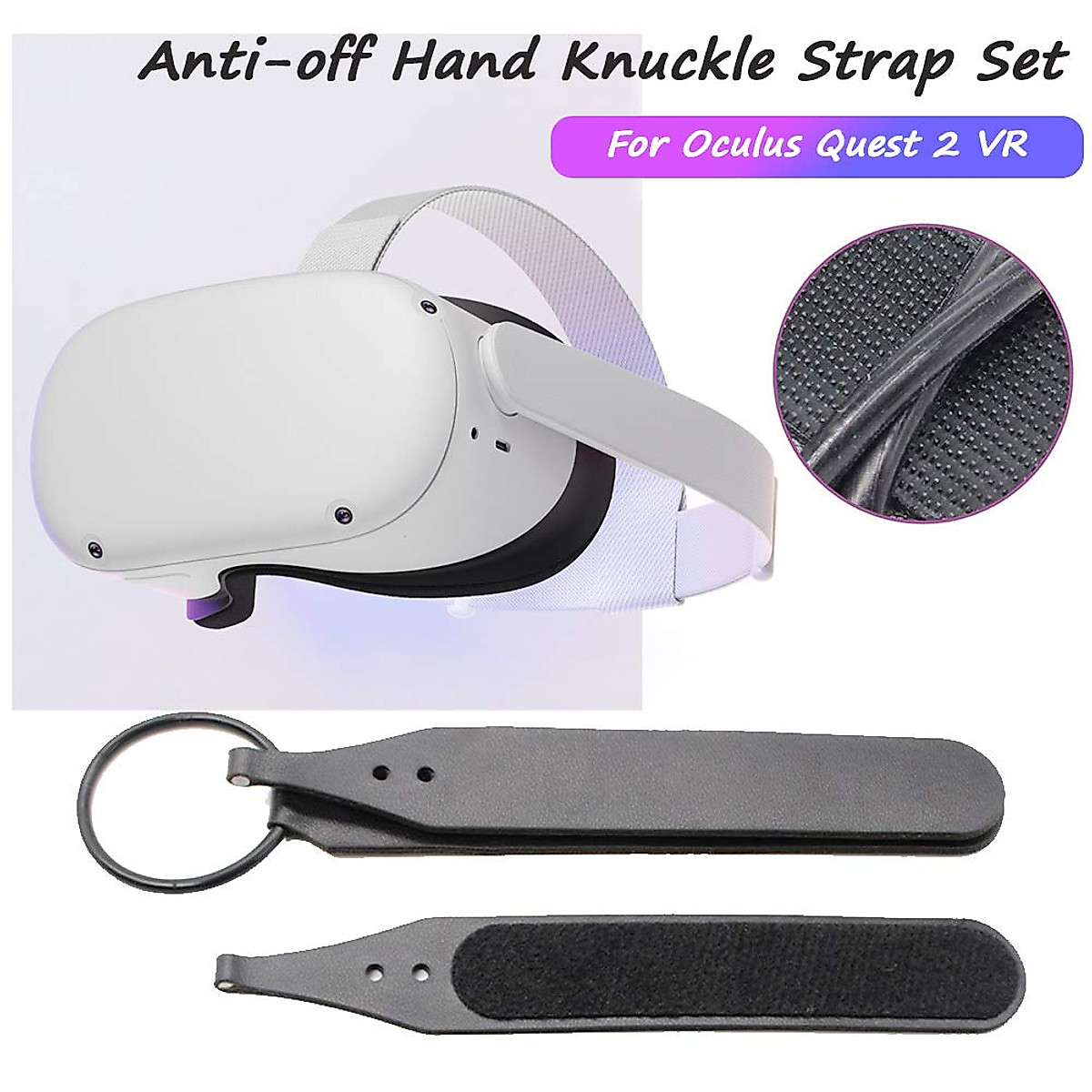 Dan&Dre Wrist Strap Compatible for Oculus Quest 2 VR Drop-Resistant Adjustable Wrist Strap