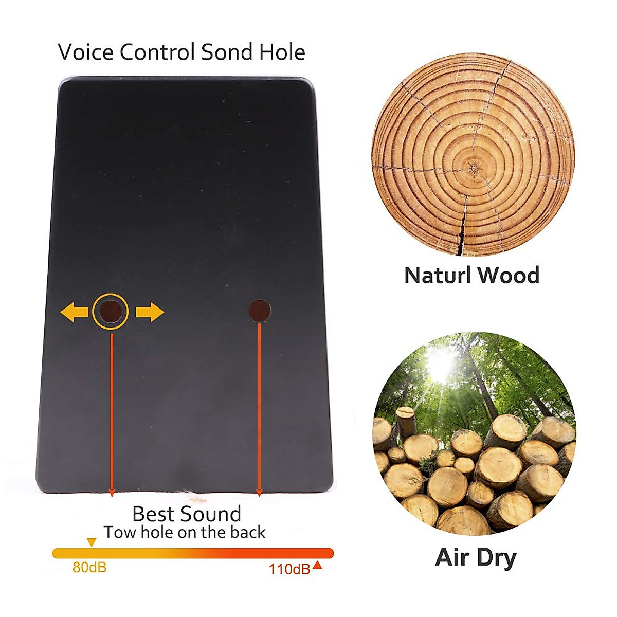 Kalimba 17 Keys Thumb Paino Made By Solid Mahogany with Study Instruction and Tune Hammer, Portable Mbira Sanza African Wood Finger Piano black