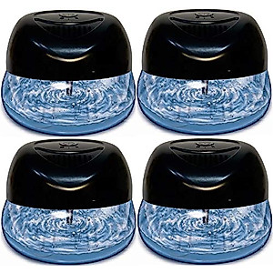 Bluonics 4-Pack Fresh Aire Water Based Revitalizer. Black Color with 7 LED Color Changing Lights