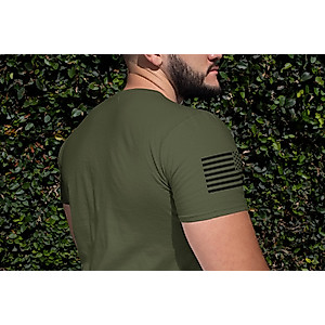 Mens Patriotic Tshirt Freedom of Speech is A Musk Minimalist Stripes Elon Graphic Short Sleeve T-Shirt Graphic Tee-Military-XXL