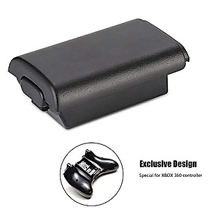 Battery Cover, Shell Case Cover Kit Anti-Abrasion Oil Injection Process Easy to Install for Game Console Controller(Black)