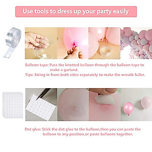 120Pcs Pink and Gold Balloons Garland Kit, Gold Confetti Balloons Pink and White Party Balloons for Birthday Mother's Day Baby Shower Wedding Party Decorations
