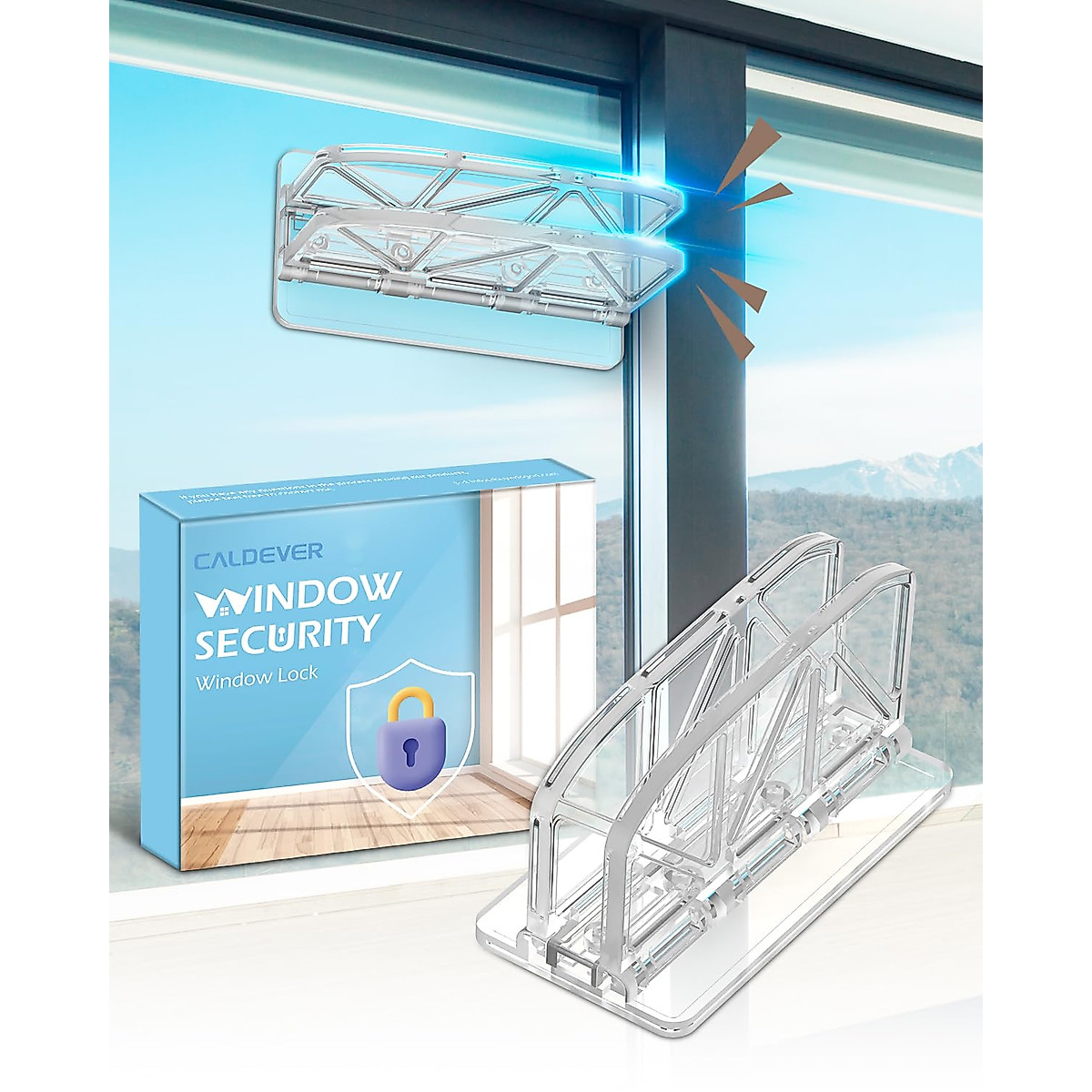 Sliding Glass Door Lock Security - 2 Pack Child Safety Locks for Patio Slide Doors, Child Proof Window Lock Double Guard Kids Pets Safe, Slider Door Latch Stop Bar Easy Installation Without Drilling