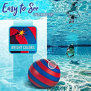 Franklin Sports Cannonball Water Ball - Underwater Pool Ball Toy - Dribble, Bounce and Pass Under Water - Fun Summer Pool Toy for Kids + Teens - 9" PVC Pool Ball for Underwater Pool Games