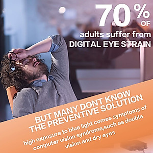 FONHCOO Blue Light Blocking Glasses Women Men TR90 Round Computer Eyeglasses (Coffee)