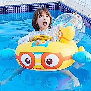 ARAKHAN Winnie Connie 16 Inch Clear Inflatable Beach Ball for Kids - Loopy Cartoon Character Pororo Style - Beachball for Swimming Pool Party Favors and Children Toy for Water Play