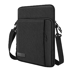 MoKo 12.9 Inch Tablet Sleeve Bag Carrying Case with Pockets Fits 13 Inch New iPad Pro M4 & Air M2 2024, iPad Pro 12.9 M2&M1, Surface Laptop Go 12.4", Galaxy Tab S8+/S9+ 12.4", Black & Gray
