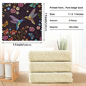 JSTEL Hummingbird Dish Towels for Drying Dishes,Hummingbird Kitchen Cloth Dish Towels Premium Dishcloths Super Absorbent Fast Drying