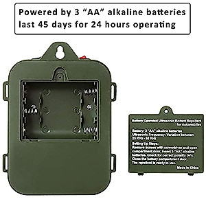 Glaobule Under Hood Animal Repeller Battery Operated Ultrasonic Rodent Repellent for Cars Indoor That Uses 2 C Batteries Bundle with Uses 3 AA Batteries