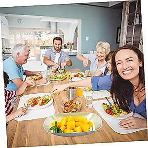 Luxshiny Iron Fruit Plate Cookie Platter Chip Dip Serving Platter Storage Pan Serving Tray Round Appetizer Plates Storage Container Metal Tray Metal Appetizer Plates Food Serving Plate Food