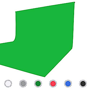 ISSUNTEX 6X9 ft Background Muslin Backdrop, Photo Studio, Collapsible High Density Screen for Video Photography and Television-Green