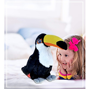 DolliBu Toucan Plush - Super Soft Toucan Stuffed Animal, Cute Tropical Rainforest Animals Figures Bird Plush Toy for Boys and Girls, Adorable Toucan Bird Toy for Kids, Teens, and Adults - 8 Inches