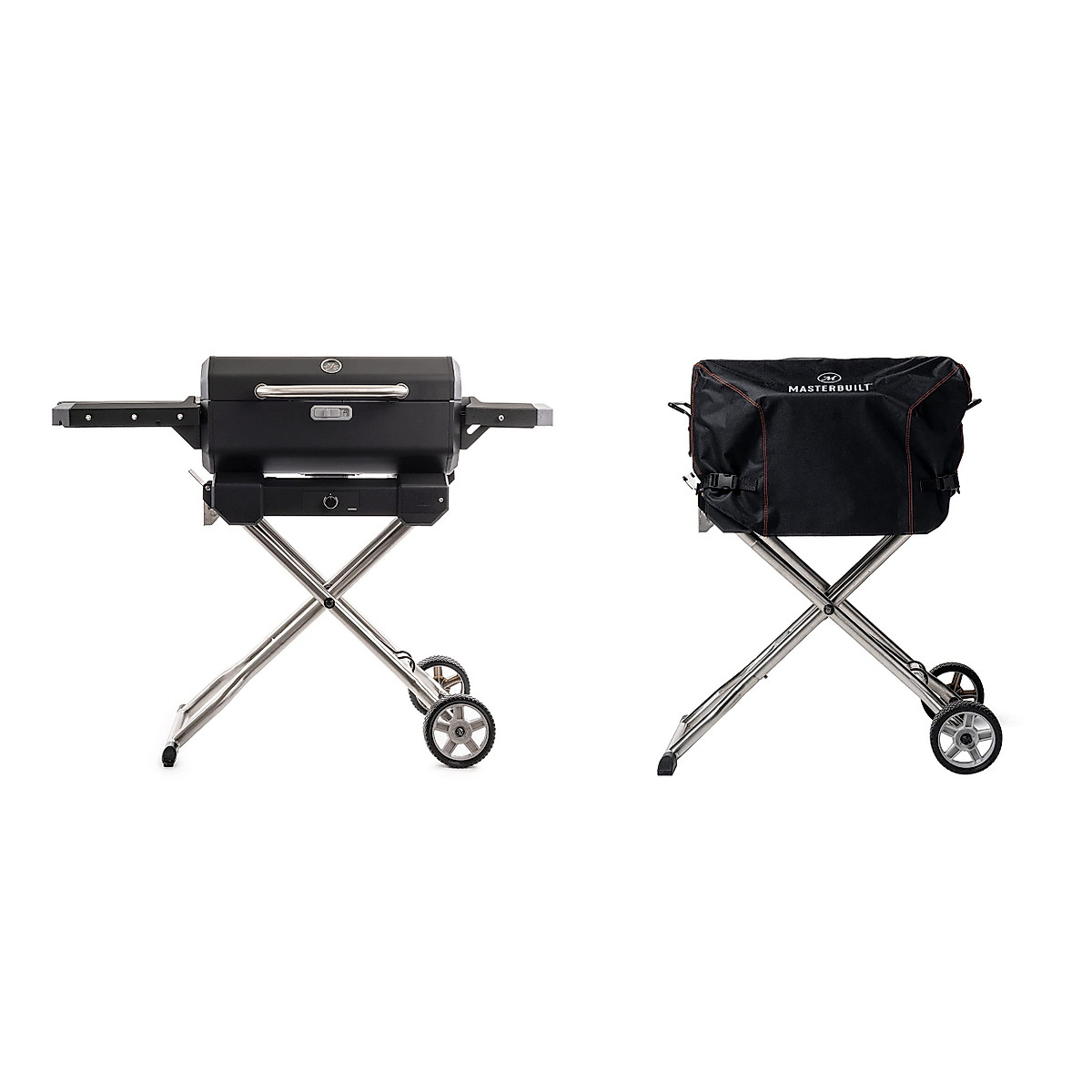 Masterbuilt Portable Charcoal Grill with Cart + Grill Cover Bundle