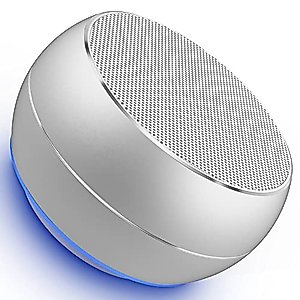 LENRUE Portable Bluetooth Speakers with Enhanced Bass and Stereo Sound, TWS, Bulti in Mic, TF Port, Wireless Speaker Portable for Phone, iPad, Mac, Tablet, Echo (Sliver)