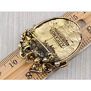 Alilang Vintage Inspired Crystal Rhinestone Victorian Lady Cameo Brooch Pin Maiden Flower Ribbon Bow Pendant