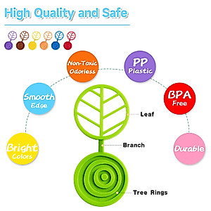 Stack-a-Rainbow-Tree Plastic Stacking Blocks 70 Piece, Balance Game Building Toys for Kids Ages 3-8, Preschool Kindergarten Educational Montessori Toys for 3 4 5 6+ Year Old Boys Girls Birthday Gifts