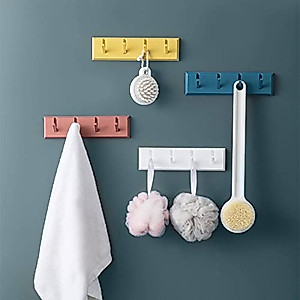 NA Creative Organ Hook Kitchen Wall-Mounted Nail-Free Hanger Behind The Door Bathroom no Traces on The Walls Plastic Bathroom Adhesive Hook