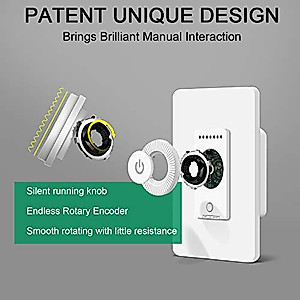 Smart Dimmer Switch 4 Pack by Martin Jerry | Rotary Trailing Edge Dimmer Light Switch, Voice Control by Alexa, Google Home, SmartLife App, Needs Neutral Wires, 2.4G WiFi