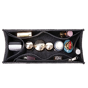 Lckaey Purse Organizer insert for book tote insert book medium tote insert 2008black grey-L