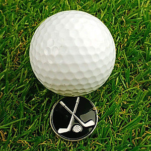 GOLTERS Golf Ball Markers with Hat Clips Value Sets for Men Women Golfer, Removable Attaches Easily to Golf Cap Premium Gifts (golf club)