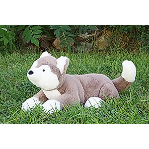 SENSORY4U Dog Weighted Stuffed Animal Puppy Wolf Plush Toy - 2.5lb Sensory Tool for Stress Relief and Comfort - Sensory Therapy for Kids and Adults