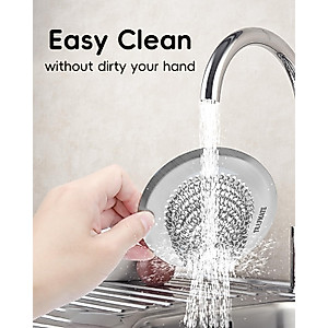 1 Pack Sink Strainer, Flexible Chain Mesh Easy Clean Kitchen Sink Drain Strainer, Anti-Rust 304 Stainless Steel Sink Strainer, Sink Protectors Clog-Free Sink Catcher Strainer for Food Garbage Disposal