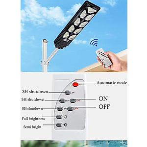 ZXXHNNAIH Solar Street Light Solar Parking Lot Light,with Motion Sensor and Remote Control,IP67 Waterproof,for Basketball Court Parking Lot