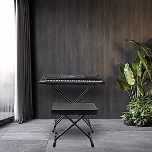 Korg NAUTILUS 61-Key Workstation Synthesizer Bundle with Keyboard Stand and 6-Feet TRS Cable (2-Pack) (4 Items)