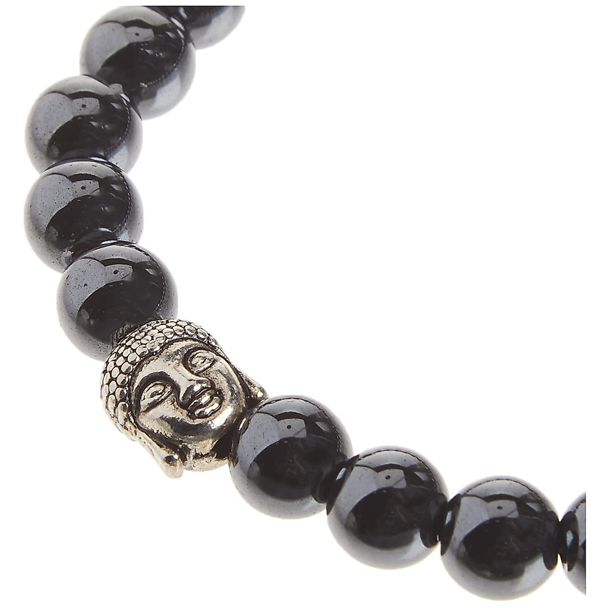 Original Chakra Infused Buddha Bracelet with Spiritual Hematite Healing Stones - Adjustable Sizing for Women, Men and Yogis - Earth Therapy