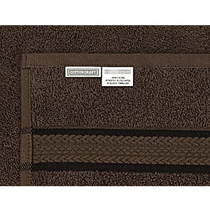 COTTON CRAFT Ultra Soft Oversized Bath Towels - 4 Pack Extra Large Bath Towels - 30x54 - Absorbent Everyday Luxury Hotel Spa Gym Shower Beach Pool Camp Dorm - 100% Cotton - Easy Care - Chocolate Brown