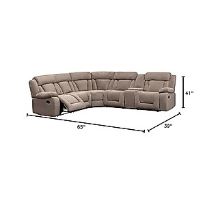 Milton Greens Stars Emerald Sectional Sofa, Taupe