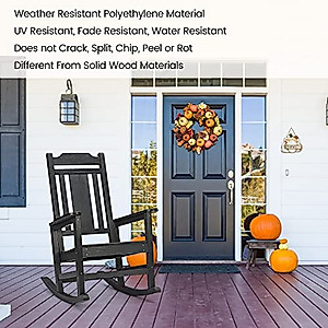 GAOMON Patio Rocking Chair, All Weather Resistant Outdoor Rocking Chair