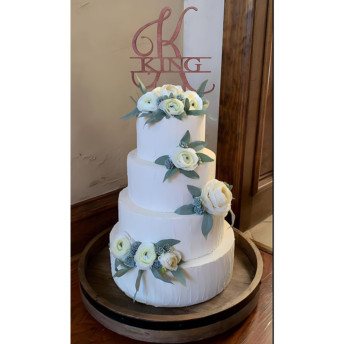 Crafare 5 Tier Round Foam Cake Dummy Decorating 4“ 6” 8“ 10” 12“ Supplies for Wedding Baby Shower Birthday Party Cake Decoration 17.7 Inches Tall