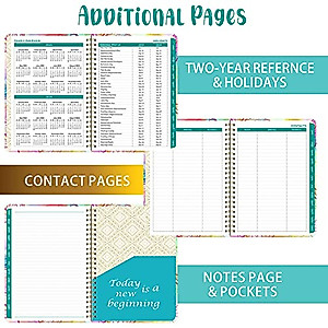 2023 Planner - Weekly and Monthly Planner 2023, January 2023 - December 2023, 6.4" x 8.43" Calendar Planner, 2023 Planner includes Thick Paper, Tabs, Inner procket - Flamingo