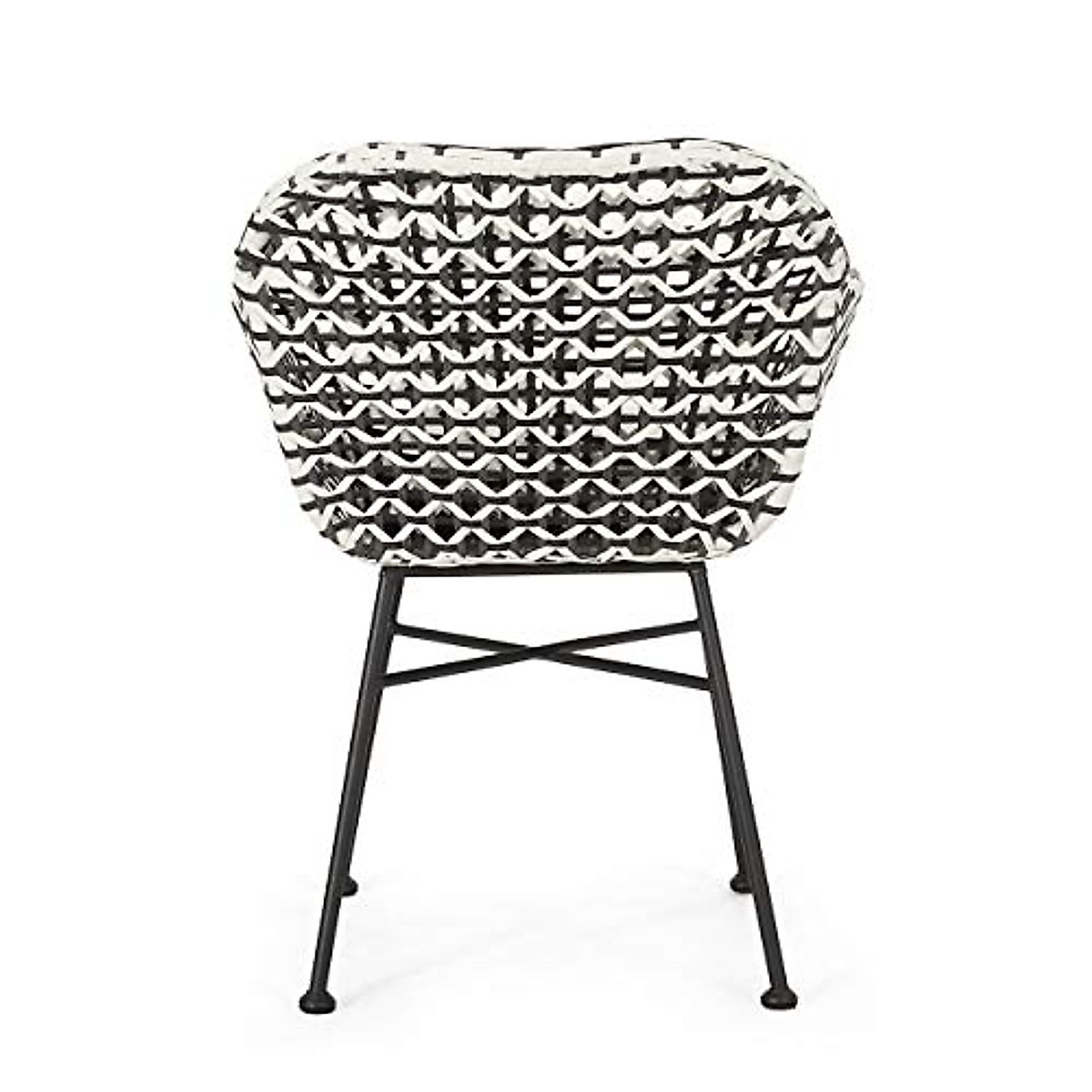 Christopher Knight Home Dining Chair, Beige + Black + White + Matte Black