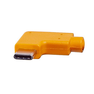 TetherPro USB 3.0 to USB-C Right Angle Adapter Cable | for Fast Transfer and Connection Between Camera and Computer | High Visibility Orange | 20 inches (50 cm) | Tether Tools