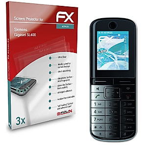atFoliX Screen Protector compatible with Siemens Gigaset SL400 Protector Film, ultra clear and flexible FX Screen Protection Film (3X)
