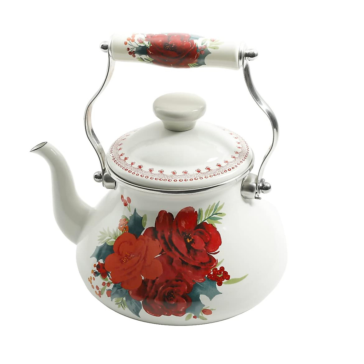 The Pioneer Woman Cheerful Rose Tea Kettle