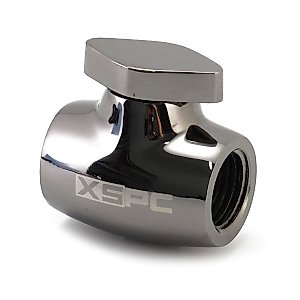 XSPC G1/4" Ball Valve, Black Chrome