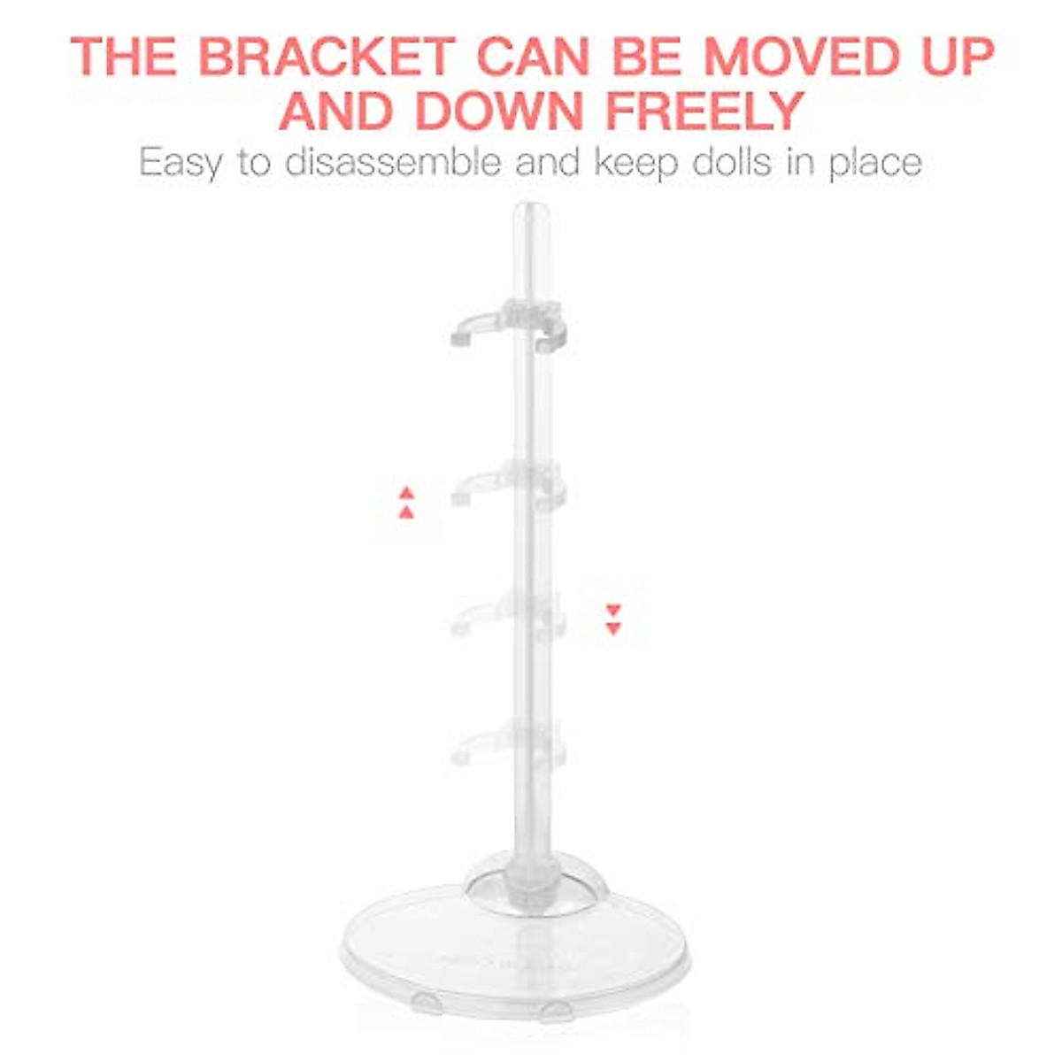 ARTIBETTER 12Pcs Doll Stand Transparent Doll Stand Plastic Doll Display Holder Clear Action Figures Doll Accessories