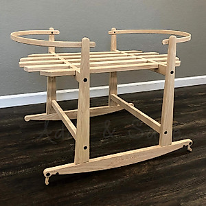2 in 1 Natural Rocking Stand for 20" W Baskets - with Brakes (Read All Product Details)
