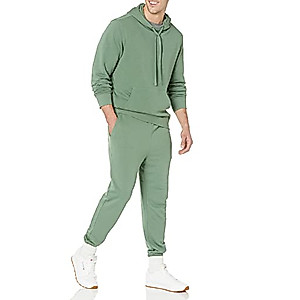 Amazon Essentials Men's Lightweight Long-Sleeve French Terry Hooded Sweatshirt (Available in Big & Tall), Sage Green, Large