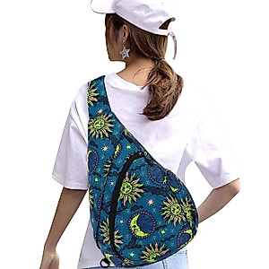 HUA ANGEL Crossbody Sling Bag for Men & Women Lightweight Waterproof Chest Shoulder Bag for Travel Hiking & Everyday Use